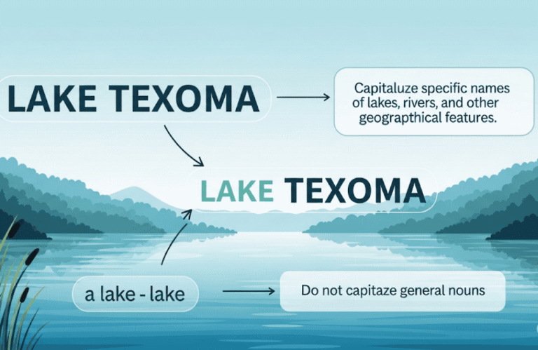 Lake Texoma should be Capitalized - Geographical Dictionary